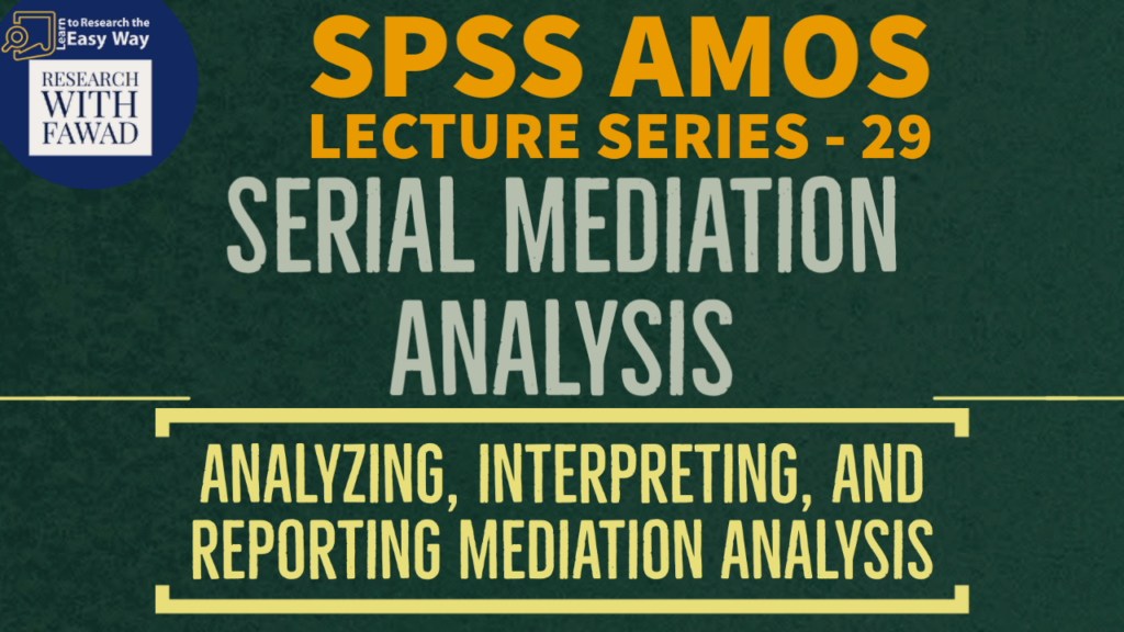 Serial Mediation Analysis In SPSS AMOS ResearchWithFawad