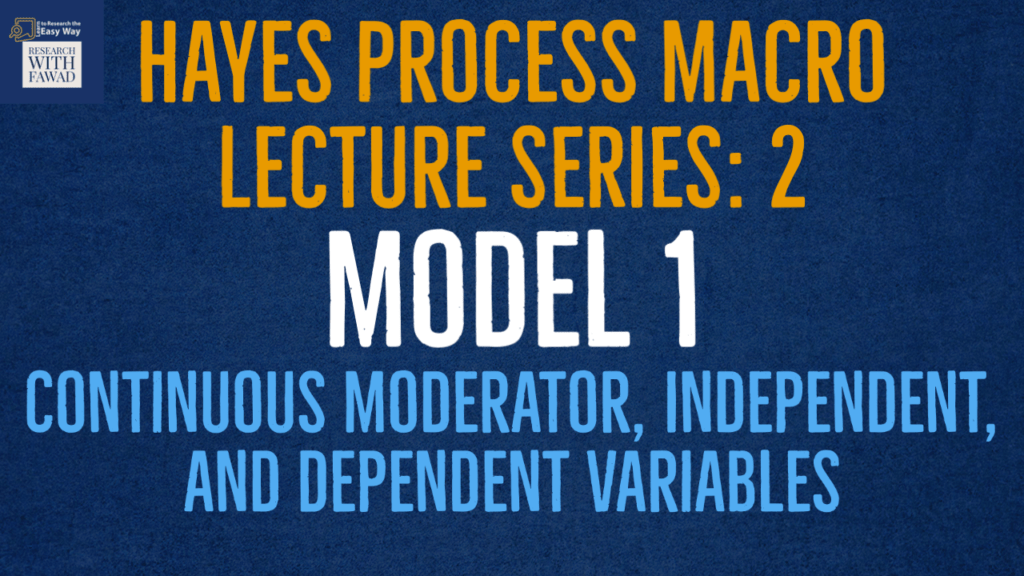 Hayes Process Macro - Model 1 - Moderation with Continuous Moderator ...