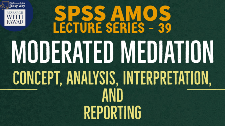Moderated Mediation using SPSS AMOS - ResearchWithFawad